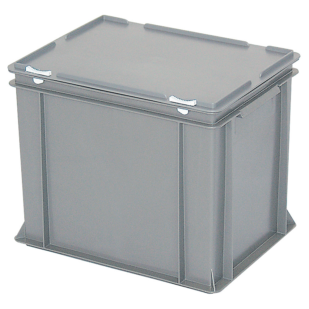 Euro-Aufbewahrungsbox mit Deckel, PE-HD, LxBxH 400x300x330 mm, 31 Liter ...